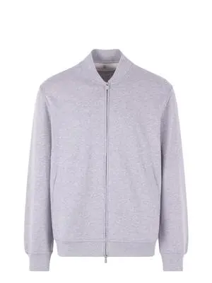 Brunello Cucinelli Cotton Zip Up Sweatshirt - Multicolor