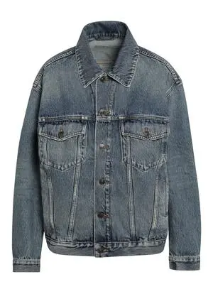 Balenciaga Kick Cotton Denim Jacket - Blue