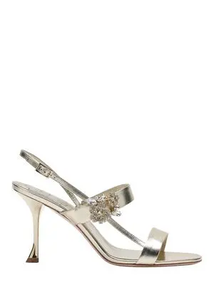 ROGER VIVIER Efflorescence Embellished Stiletto Sandals - Silver