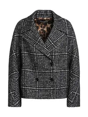 Dolce & Gabbana Houndstooth Double-breasted Jacket - Gray