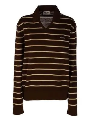 Miu Miu Miu Miu Striped Knitwear Polo Multicolor