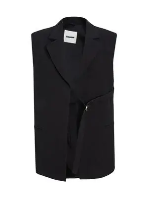 JIL SANDER Sleeveless Blazer With Metal Clasp - Multicolor