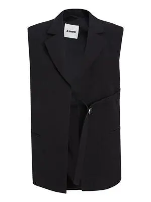 JIL SANDER JIL SANDER Sleeveless Blazer With Metal Clasp
