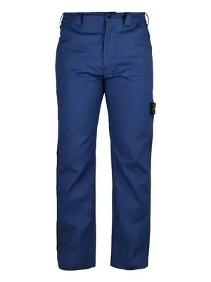 Stone Island Tailored Cotton Trousers - Blue