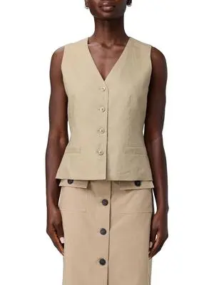 Max Mara Sleeveless V-neck Waistcoat With Button Closure - Multicolor