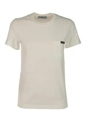 Prada Cotton T-shirt With Pocket Detail - Multicolor