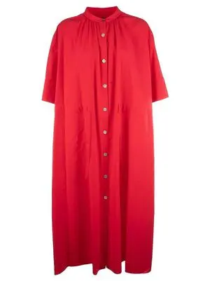 Paul Smith Mandarin Collar Button Up Midi Dress - Multicolor