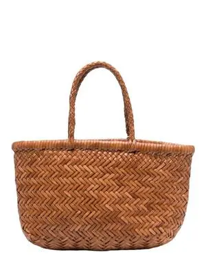 Dragon Diffusion Woven Leather Tote Bag - Brown
