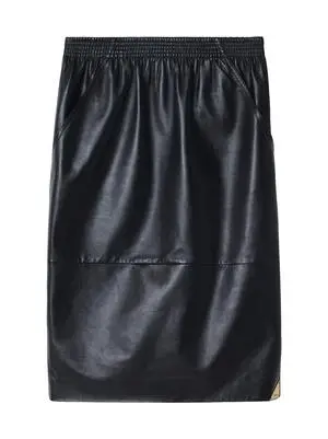 Chloé Nappa Leather Pencil Skirt - Black