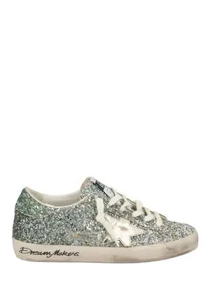 GOLDEN GOOSE Superstar Glitter Sneakers - Silver