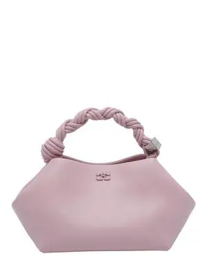 GANNI GANNI Small Bou Handbag With Braided Top Handle Pink