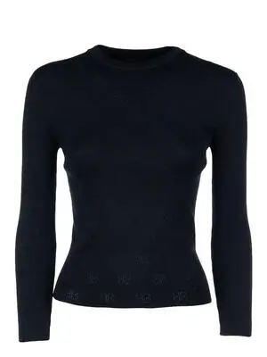 Balenciaga Crewneck Knit Top - Multicolor