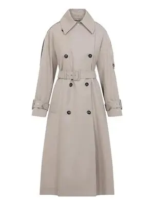 Sportmax Double-breasted Water-repellent Twill Trench Coat - Multicolor