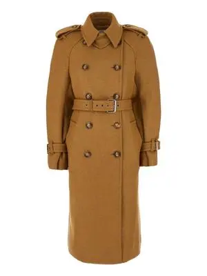 Sportmax SPORTMAX Double Breasted Belted Trench Coat Multicolor