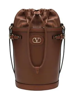 Valentino Garavani Vlogo Signature Bucket Bag - Brown