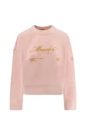 Moncler MONCLER Cotton Sweatshirt With Embroidered Logo Patch Multicolor