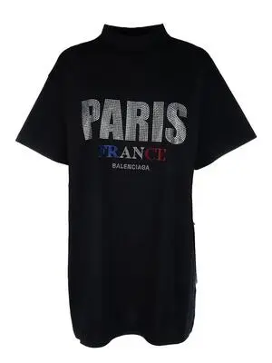 Balenciaga Embellished Logo T-shirt - Multicolor