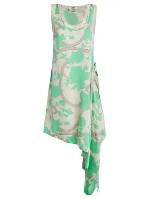 Fendi Printed Silk Dress - Multicolor