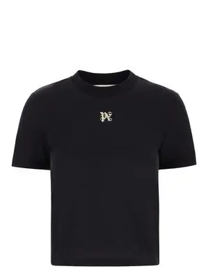 Palm Angels PALM ANGELS Cropped T-Shirt With Logo Multicolor