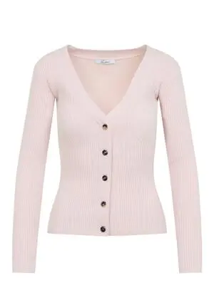 Max Mara Ribbed Wool And Cashmere Cardigan - Multicolor