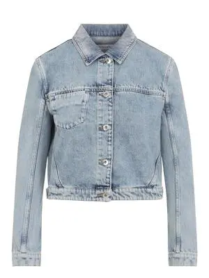 LANVIN Short Cropped Denim Jacket - Blue