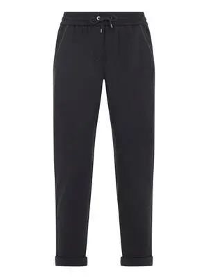 BRUNELLO CUCINELLI Brunello Cucinelli Carbone Silk Blend Drawstring Track Pants