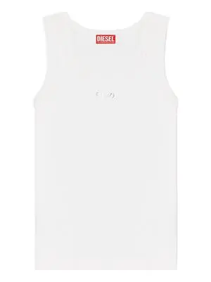 DIESEL® Slim Fit Ribbed Tank Top With Oval D Logo - Multicolor