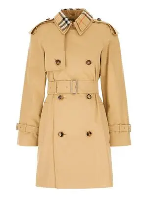 Burberry Double Breasted Trench Coat - Multicolor