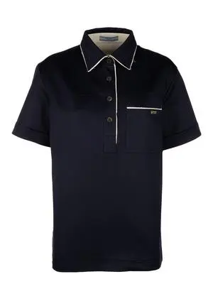 Prada PRADA Short Sleeve Collared Knitwear Multicolor