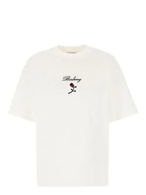 Burberry Embroidered Rose T-shirt - Multicolor
