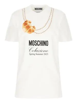 Moschino MOSCHINO Short Sleeve T-shirt With "Colazione" Graphic Multicolor