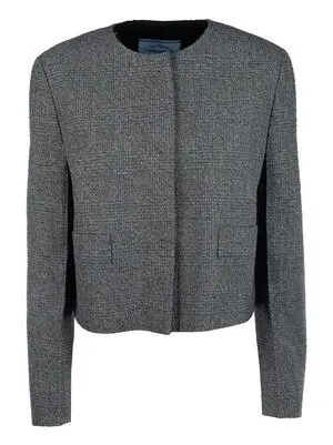 Prada Textured Patterned Blazer - Multicolor