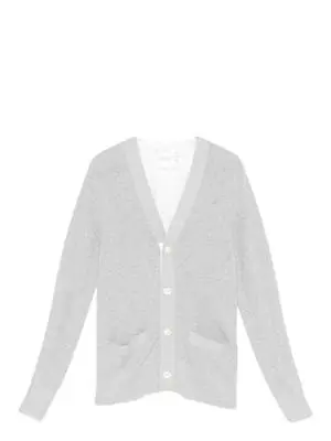 Sacai Cotton Cardigan With V-neck And Button Fastening - Multicolor