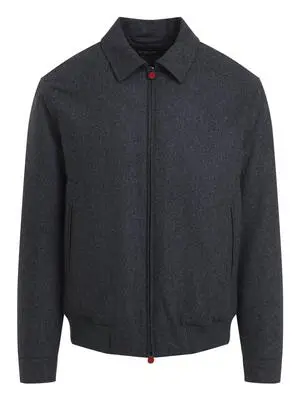 Kiton Virgin Wool Bomber Jacket - Gray
