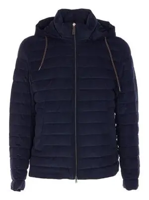 Herno Short Down Jacket With Drawstring Hood - Multicolor