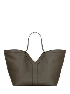 Saint Laurent Y-stitch Hammered Leather Tote Bag - Multicolor