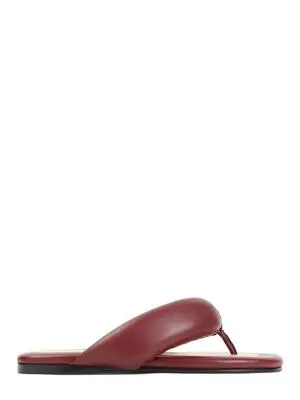 Carven Leather Flip Flops - Red