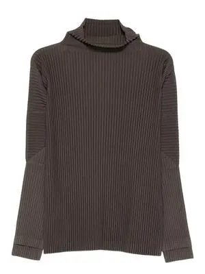 Issey Miyake Homme Plissé Long Sleeve Pleated Knitwear - Multicolor