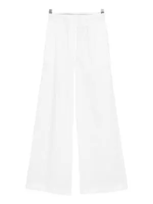 FORTE_FORTE Wide Leg Cotton Trousers - Multicolor