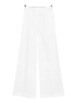 FORTE_FORTE Wide Leg Cotton Trousers - Multicolor