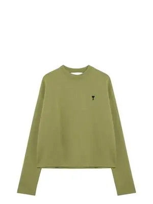 AMI Paris De Coeur Crewneck Sweatshirt - Green