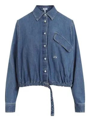 Loewe Belted Denim Shirt - Blue