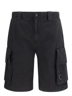 C.P. COMPANY Cotton Gabardine Bermuda Shorts - Black