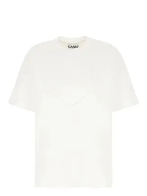GANNI Embellished Heart T-shirt - Multicolor
