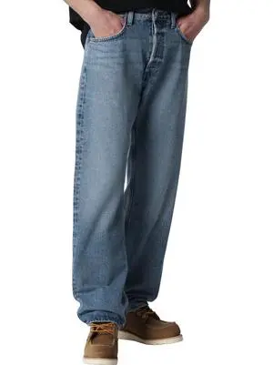 AGOLDE Wide Leg Jeans In Regenerated Denim - Blue
