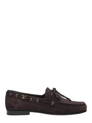 Valentino Garavani Valentino Garavani Suede Lace-Up Loafers Brown