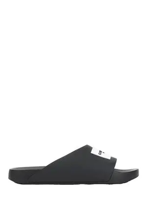 Givenchy Slide Sandals With Contrasting Logo Patch - Black