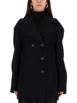 SPORTMAX SPORTMAX Double-Breasted Virgin Wool Coat