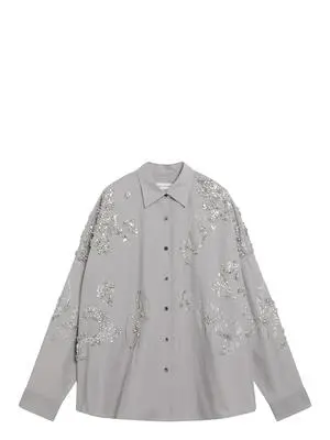 DRIES VAN NOTEN DRIES VAN NOTEN Oversized Sequined Cotton Shirt