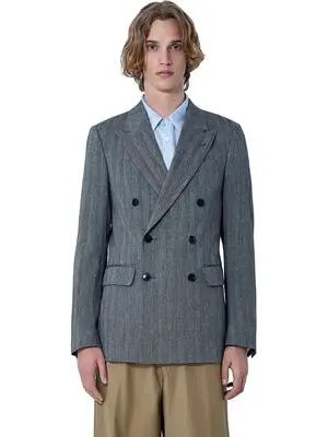 Dries Van Noten Double-breasted Blazer - Gray
